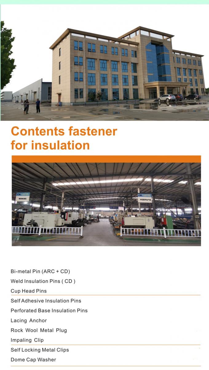 M8 Plug Tube Galvanized Steel Rockwool Insulation Pins