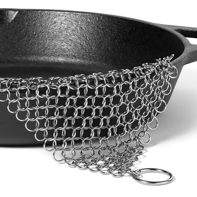 SUS316 Rings Chainmail Cast Iron Pan Scrubber Food Grade