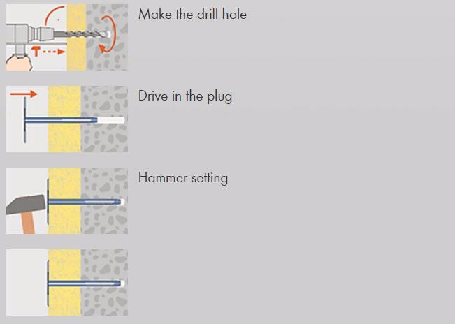 M8 Plug Tube Galvanized Steel Rockwool Insulation Pins