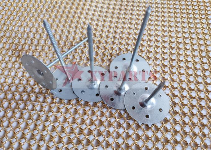 Perforated Base Hanger Galvanized Steel Insulation Pins For Acoustic Panels