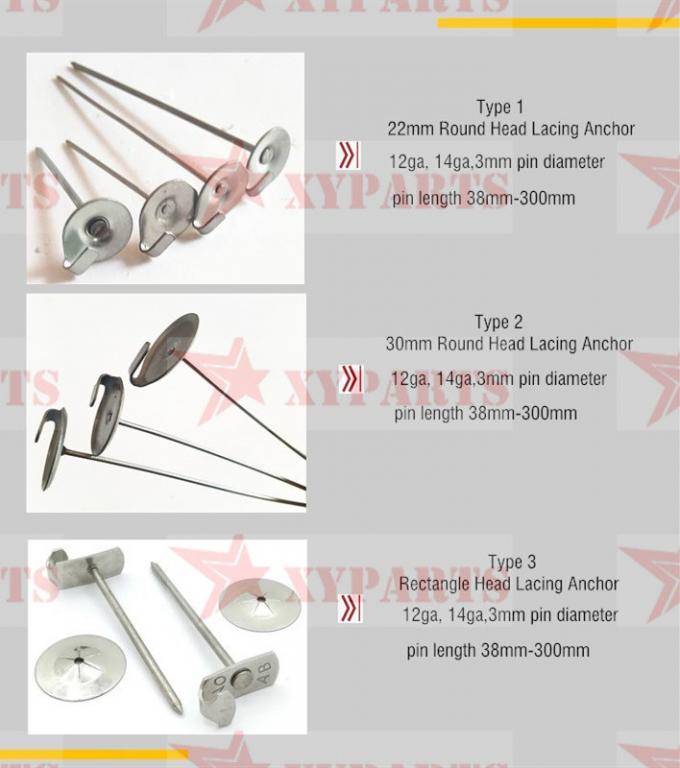 A2 Stainless Steel Insulation Lacing Anchors Heat Blanket